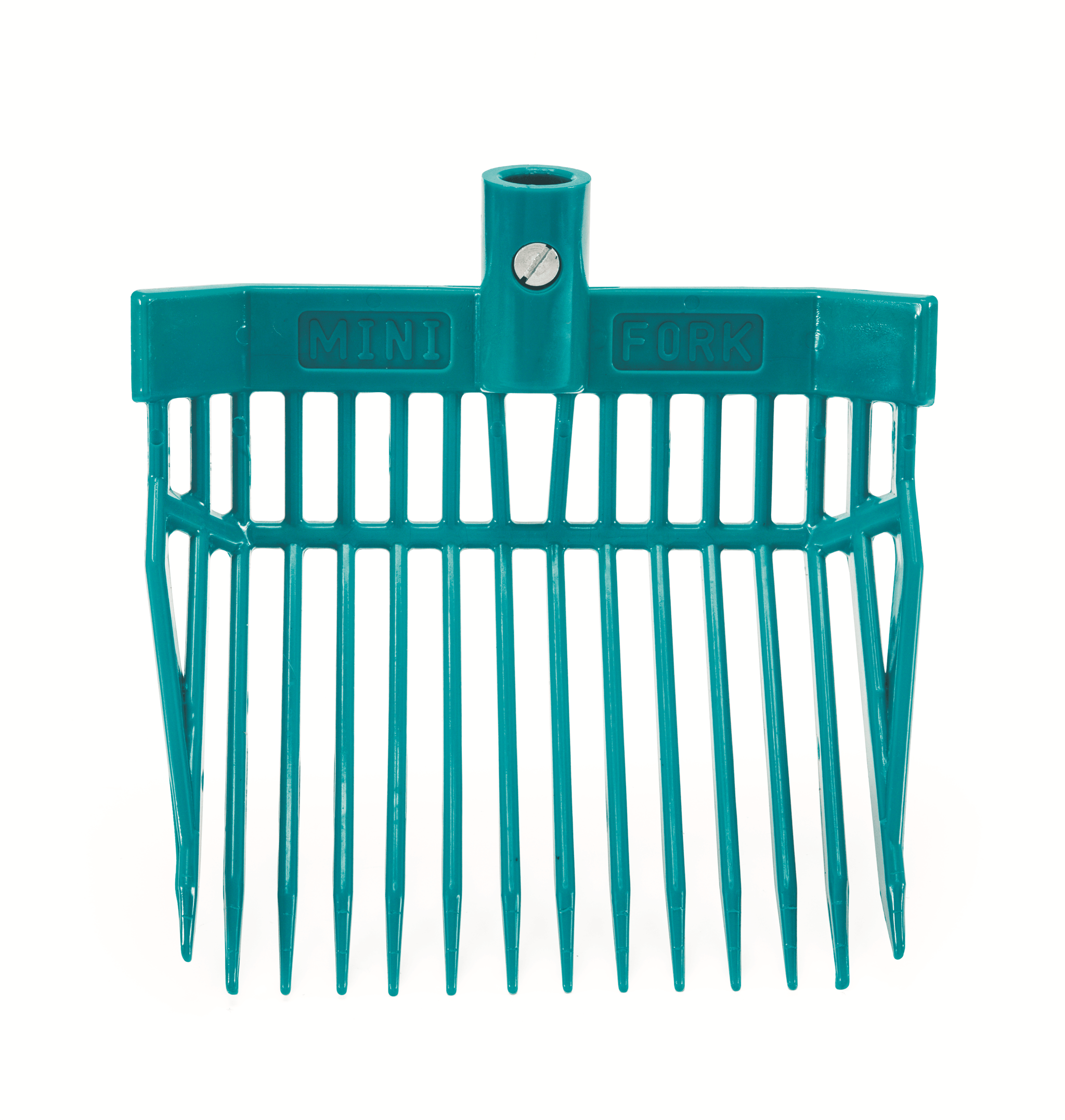 Manure Rake Metal Manure Pitch Fork Replacement Head - Blue Angled ...